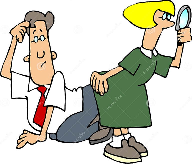 Searching stock illustration. Illustration of glass, humor - 56567