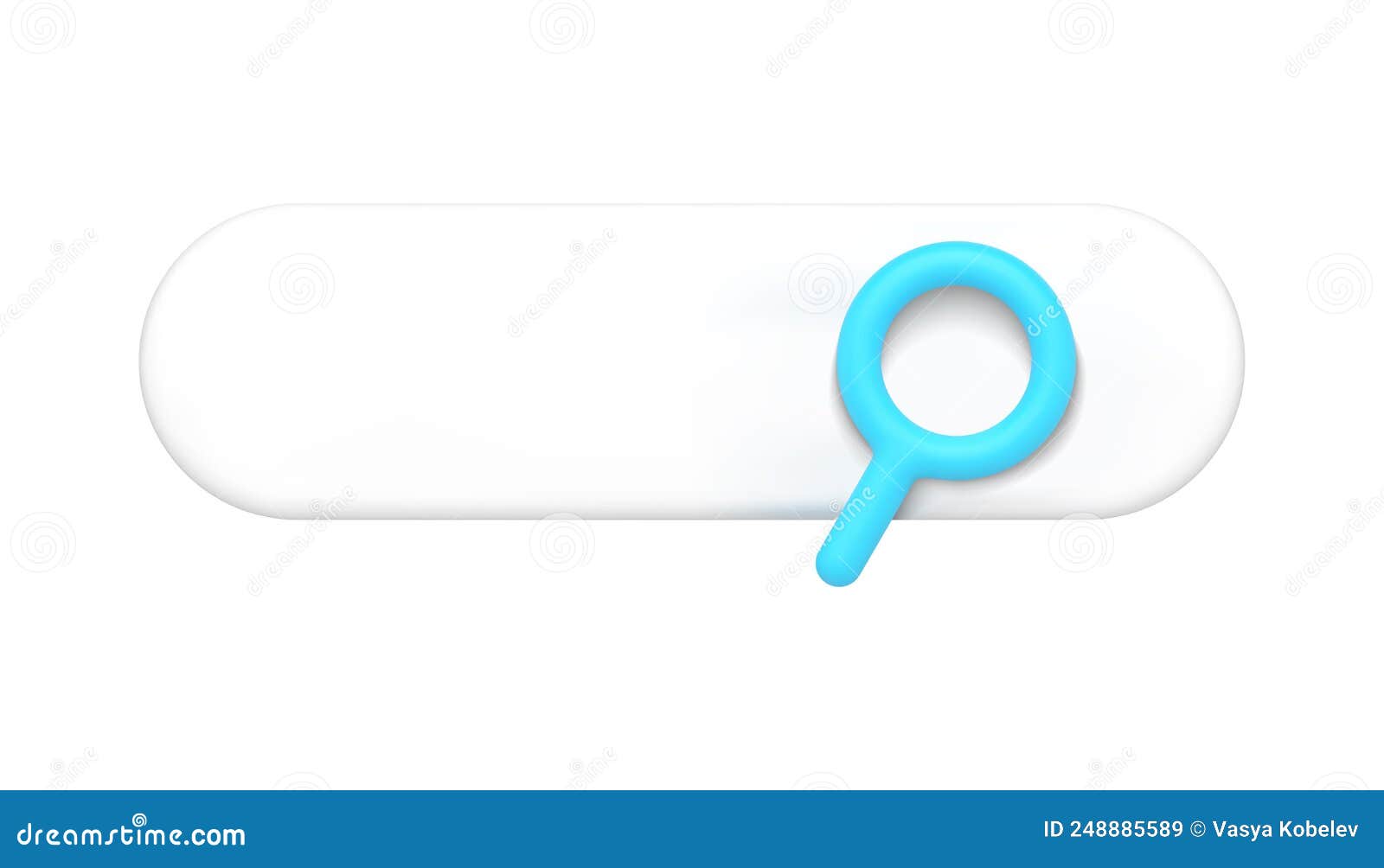Blue Magnifier With Plus Sign Isolated On White. Magnifying Glass Icon ...