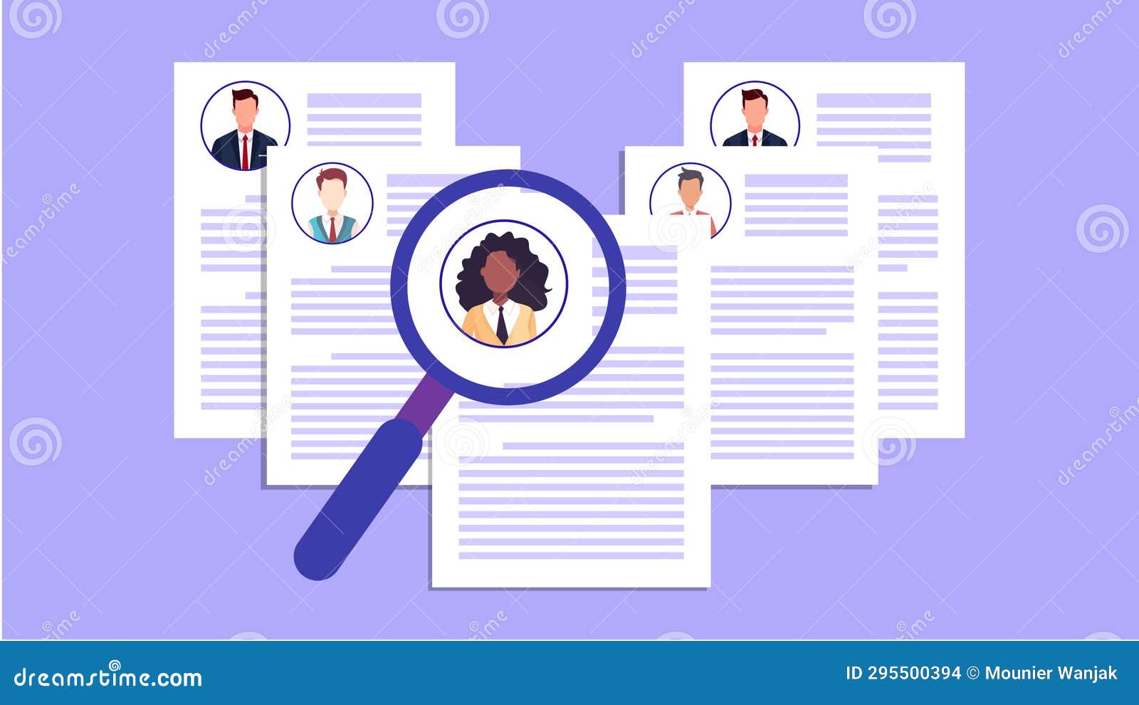 Searching for the Best Candidate, Human Resources Concept Vector ...