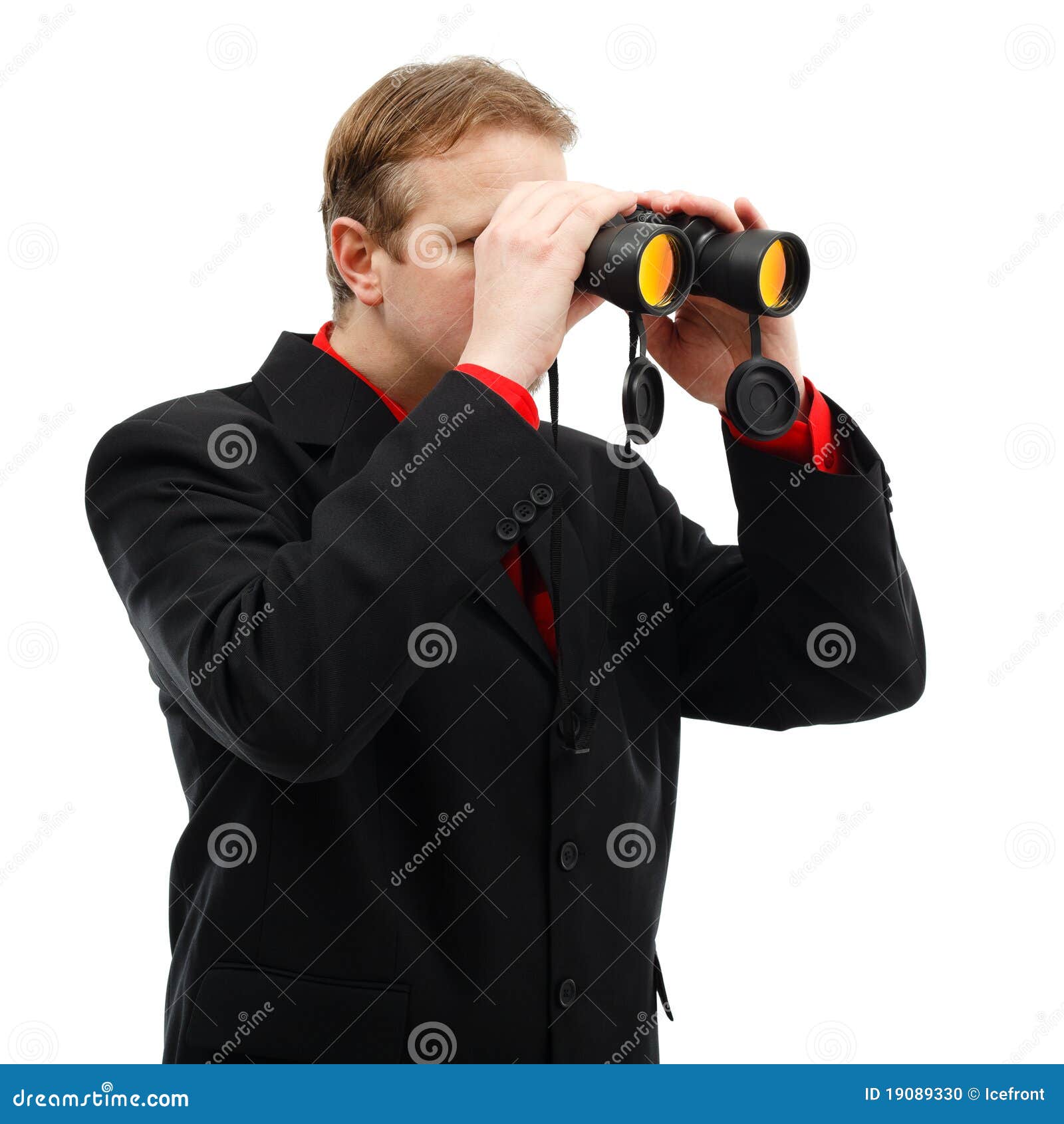 Searching with binoculars stock photo. Image of white - 19089330