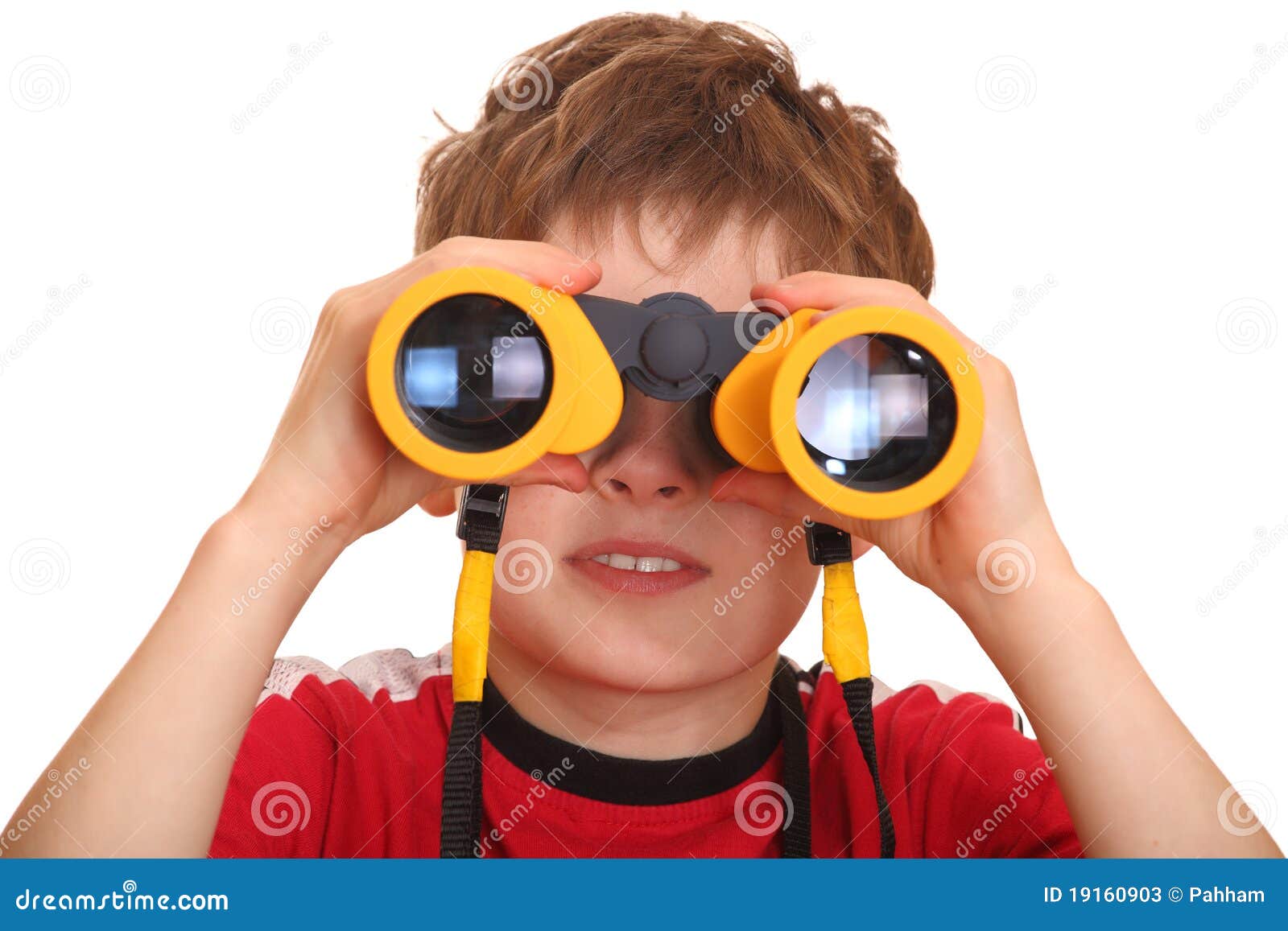 Searching boy stock image. Image of happy, binocular - 19160903