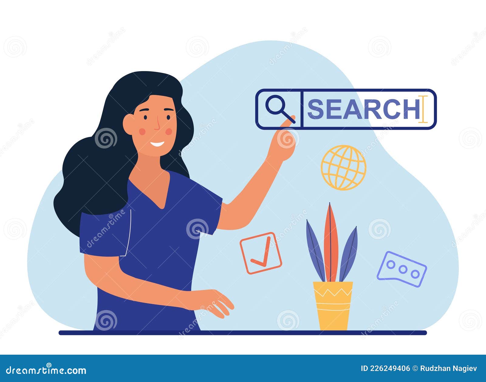 Searching Browsing concept stock vector. Illustration of business ...