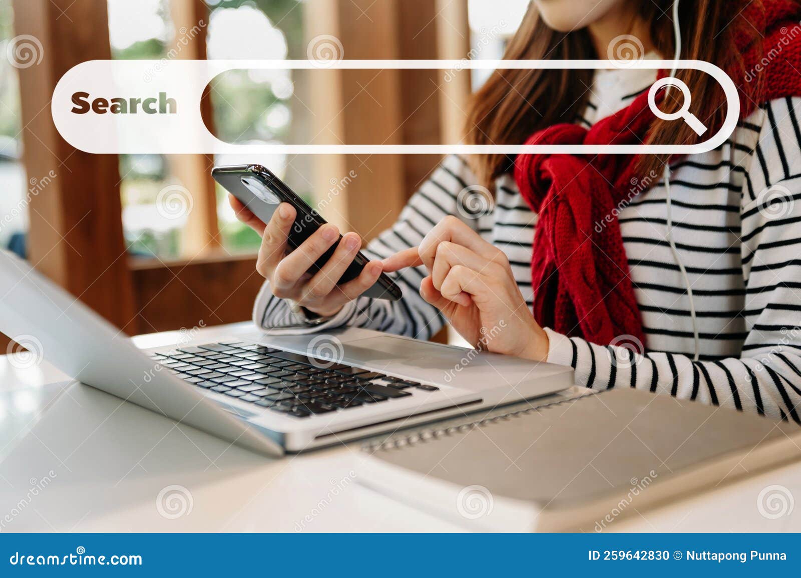 Searching Browsing Internet Data Information Networking Concept with ...