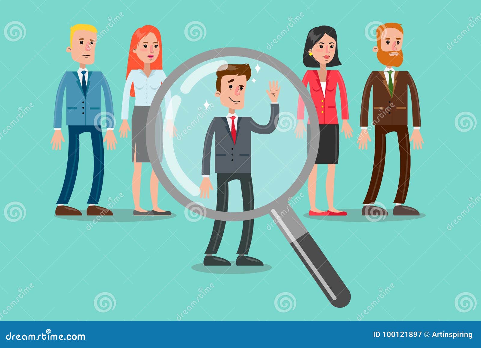 Searching for the Candidate. Stock Vector - Illustration of career ...