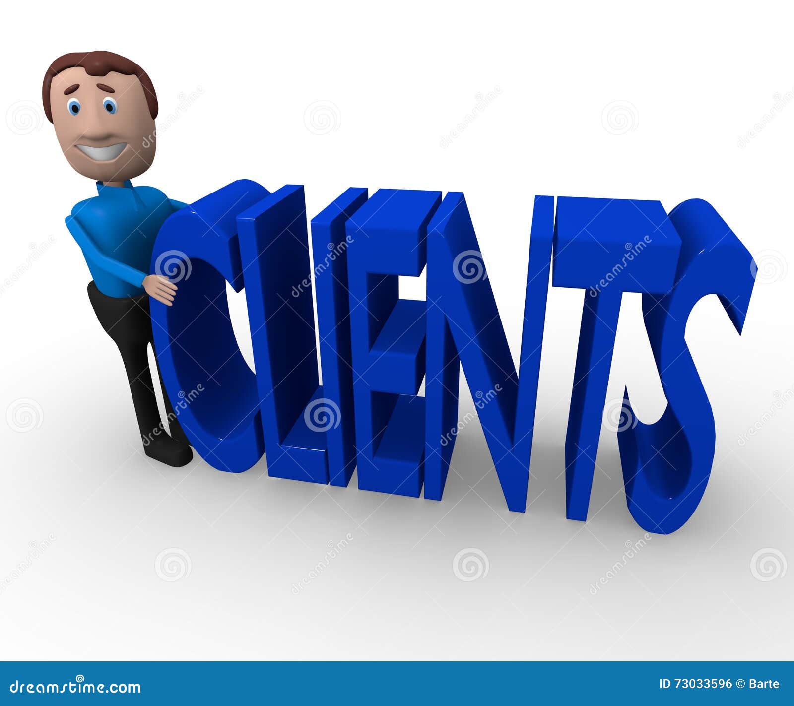 Searching for Clients, 3d Renderings Stock Illustration - Illustration ...