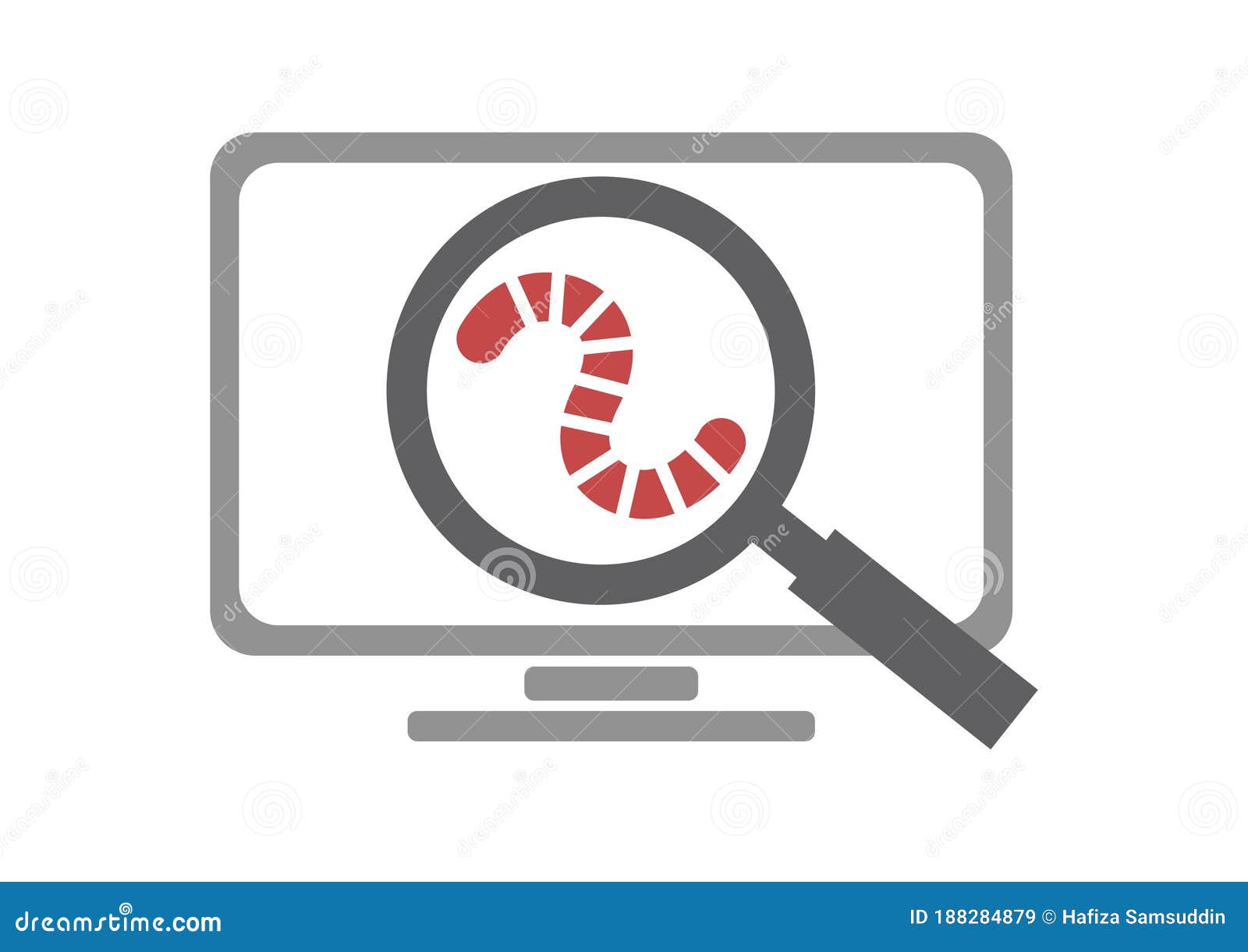 Searching for Computer Worms. Vector Illustration Decorative Design ...