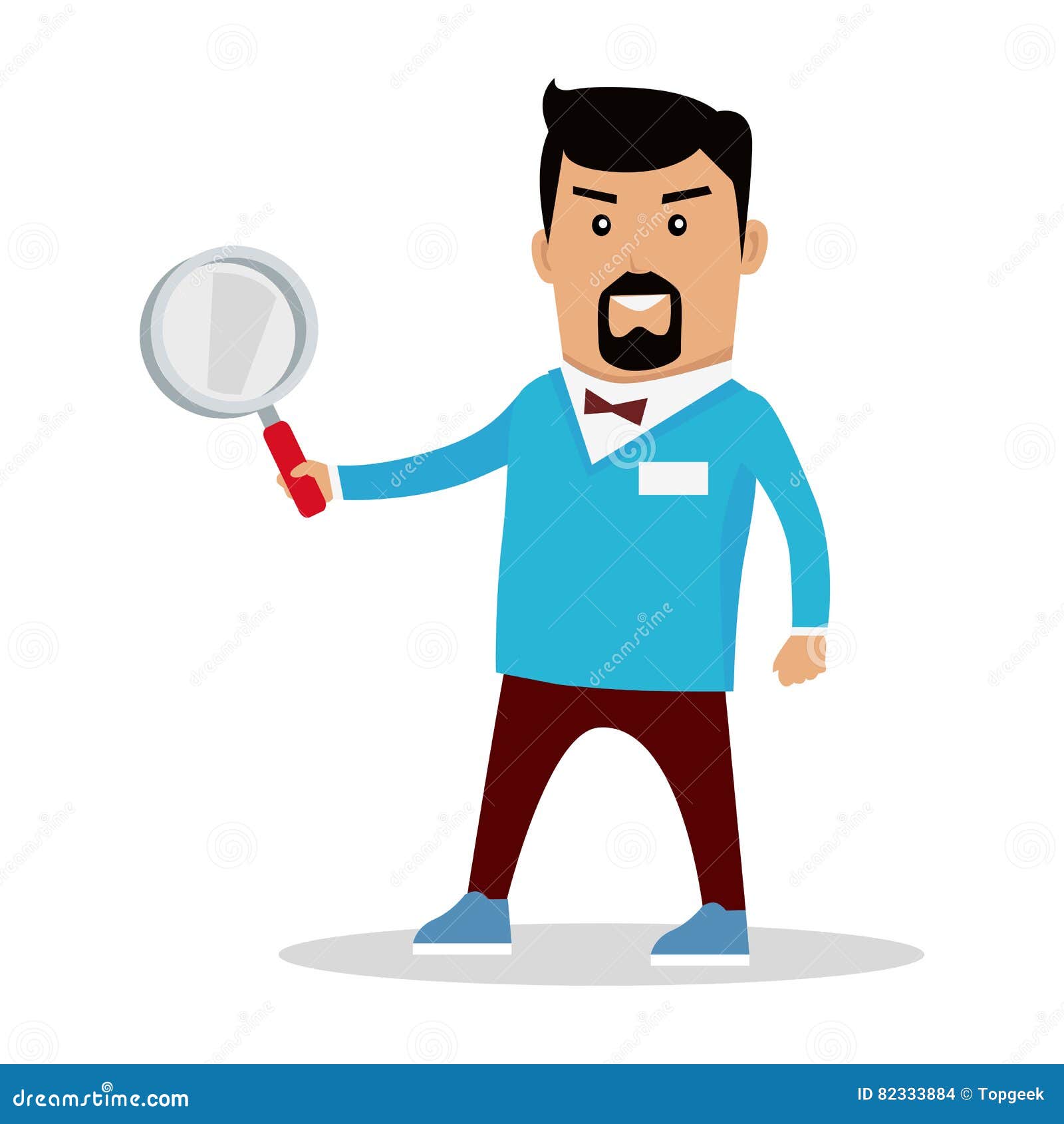 Searching Concept Flat Vector Illustration Stock Vector - Illustration ...