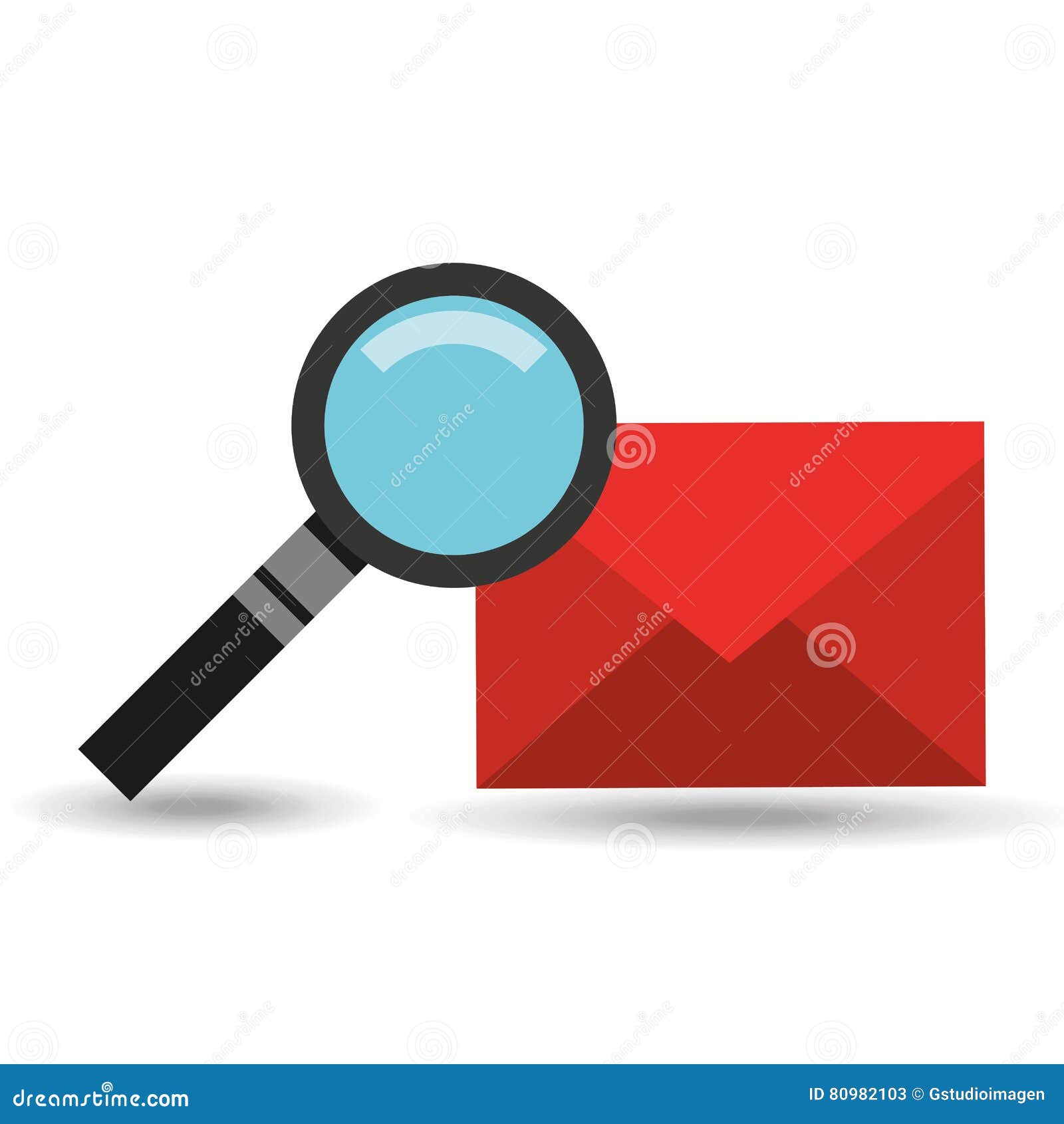 Searching Email Message Icon Graphic Stock Vector - Illustration of ...