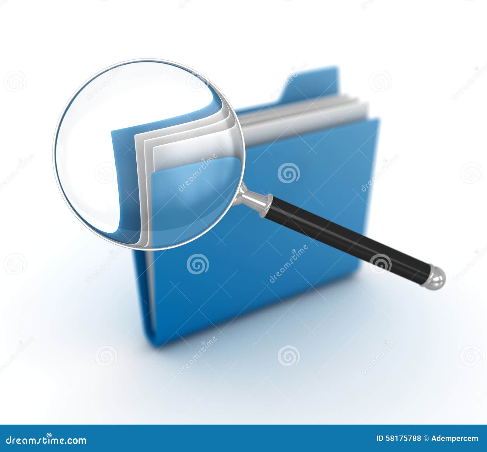Searching file stock illustration. Illustration of concept - 58175788