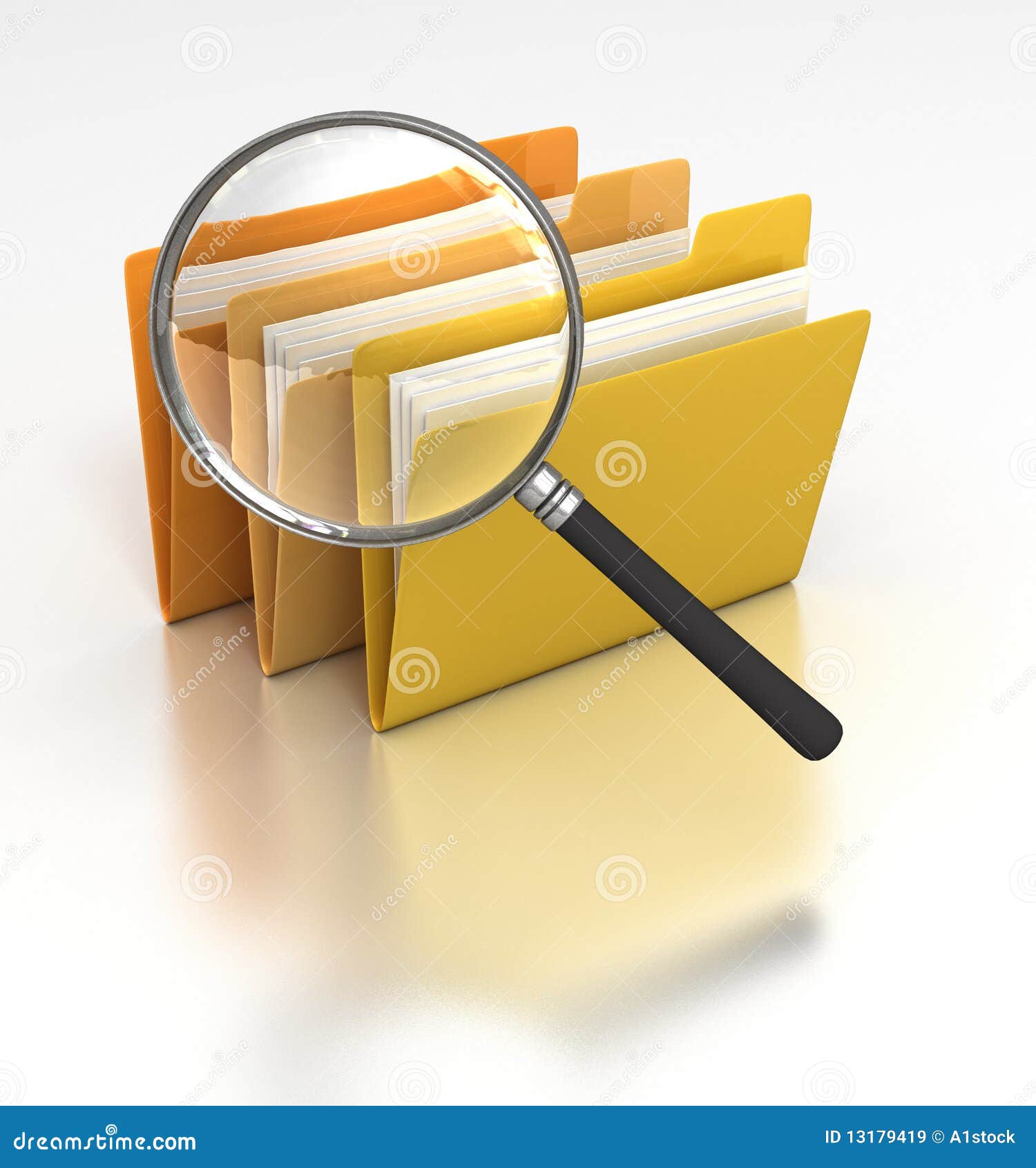 Searching Files stock illustration. Illustration of business - 13179419