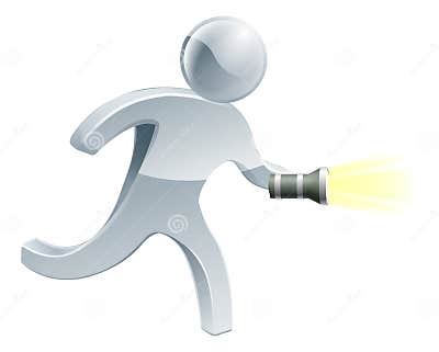 Searching flashlight man stock vector. Illustration of finding - 36430904