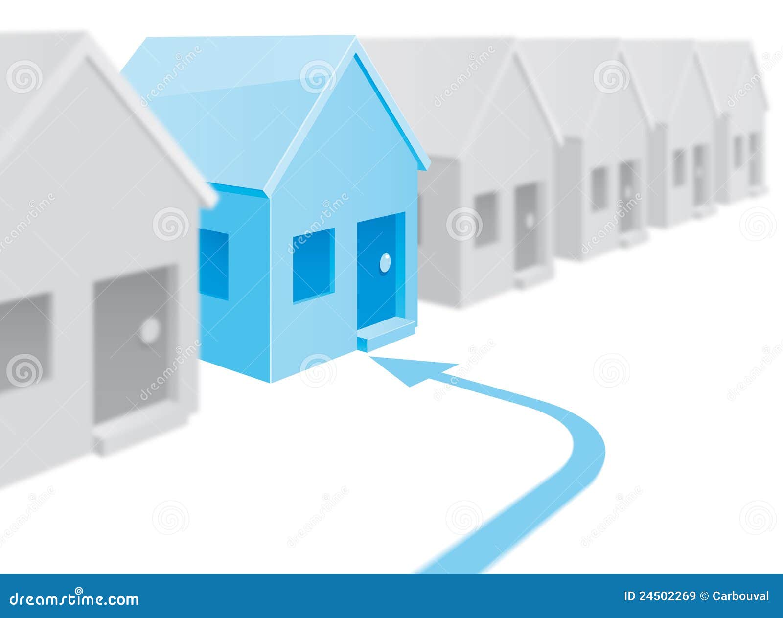 Searching house stock vector. Illustration of stand, defocused - 24502269