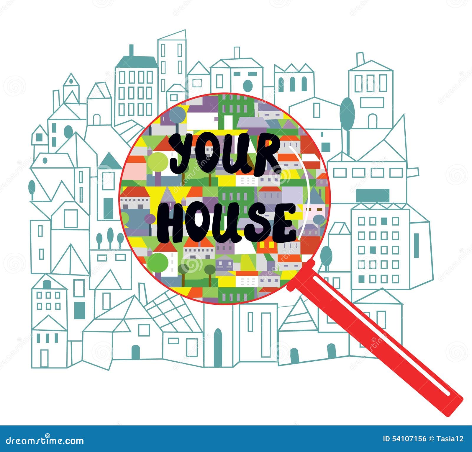 Searching of the House Concept Stock Vector - Illustration of ...