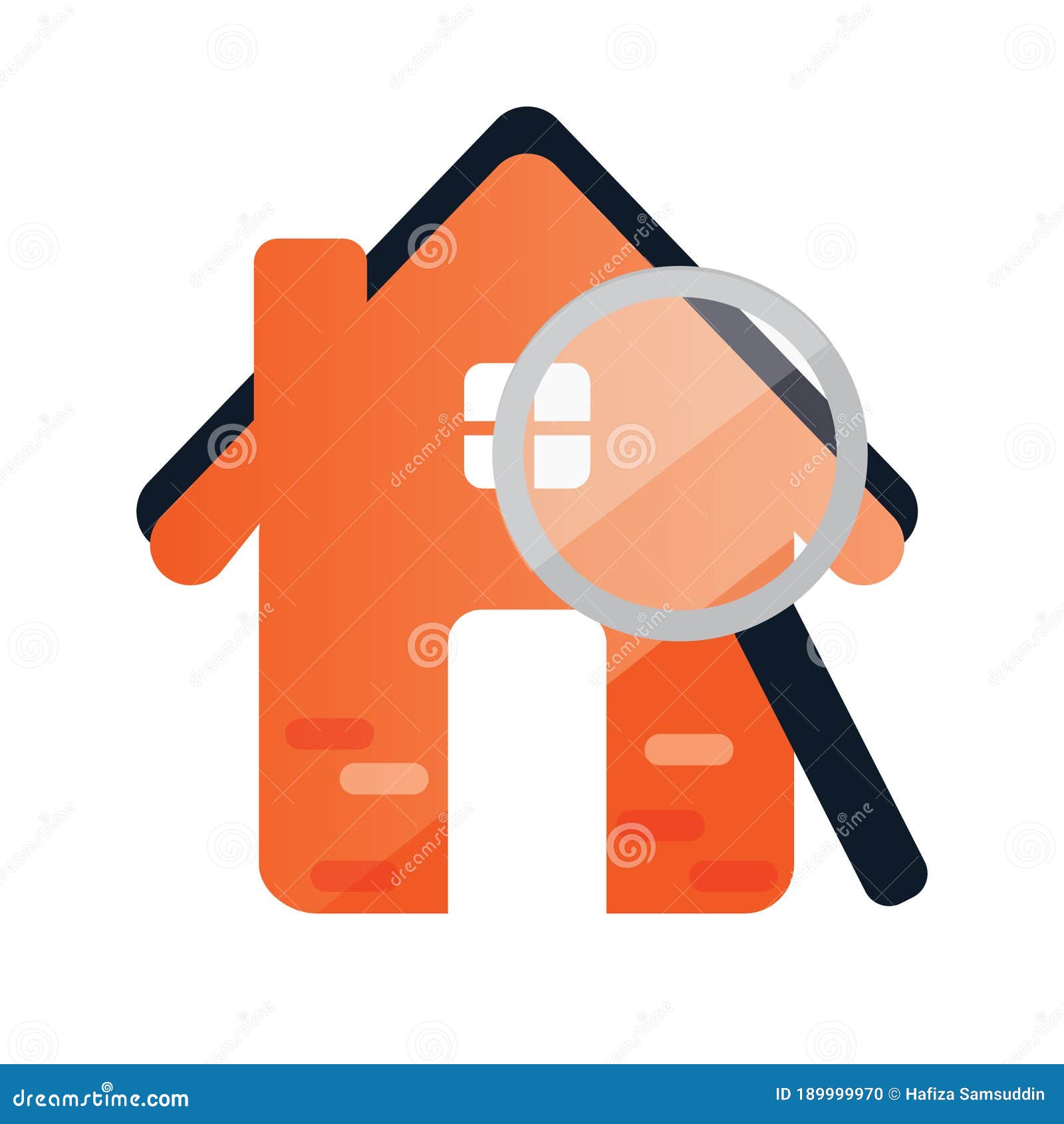 Searching a House. Vector Illustration Decorative Design Stock Vector ...