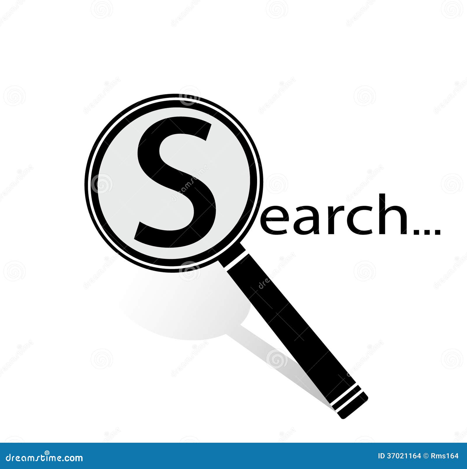 Searching icon stock vector. Illustration of reflection - 37021164