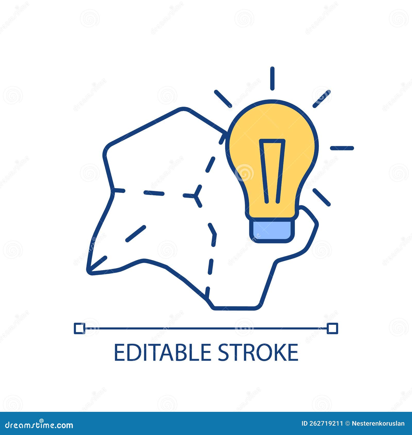 Searching for Ideas RGB Color Icon Stock Vector - Illustration of logo ...