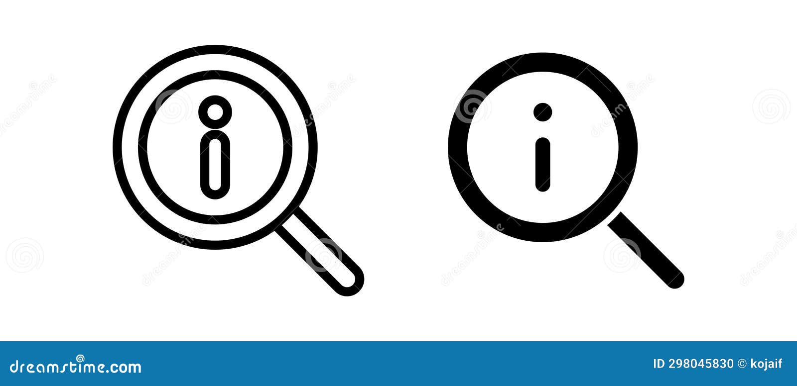 Searching Info Icon Vector Set. Information on Screen Symbol Stock ...