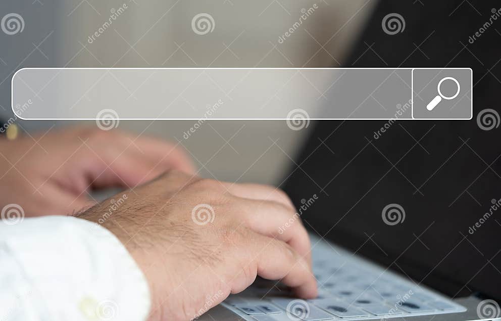 Searching Information Data on Internet Networking Concept. Data Search ...