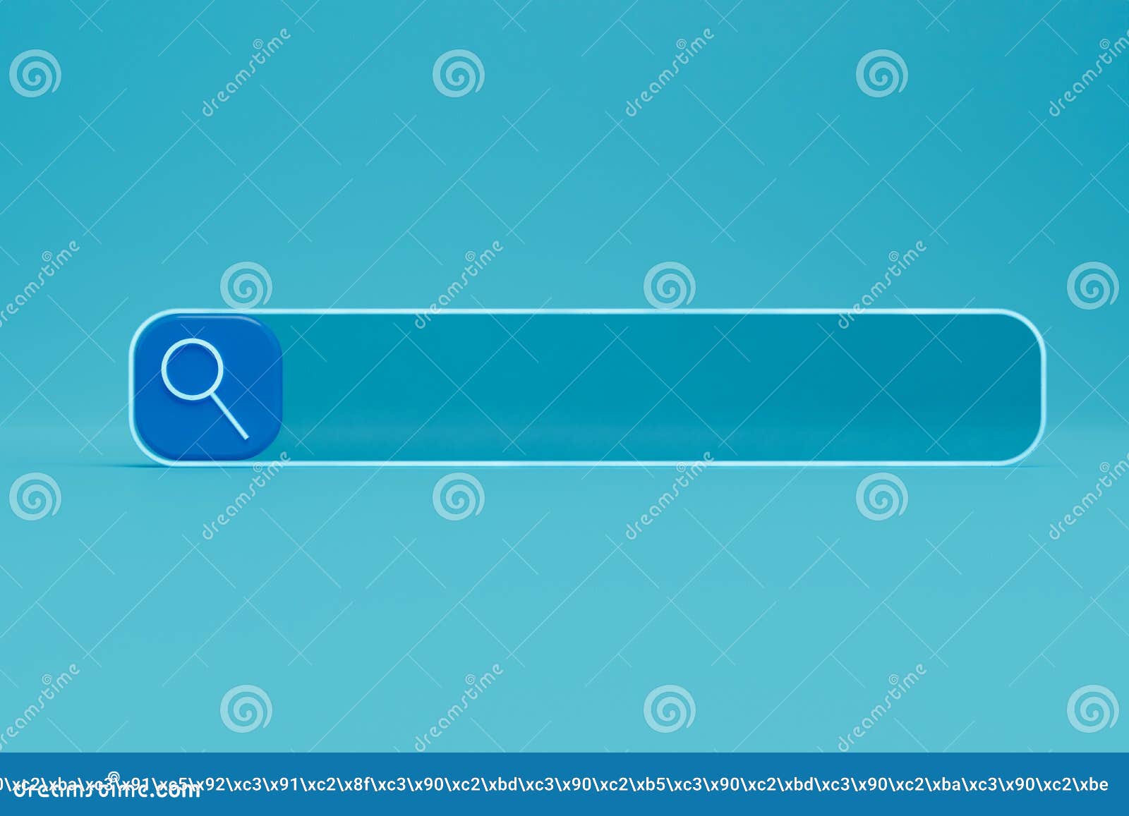 Searching for Information on the Internet. Browser Search Bar on a Blue ...