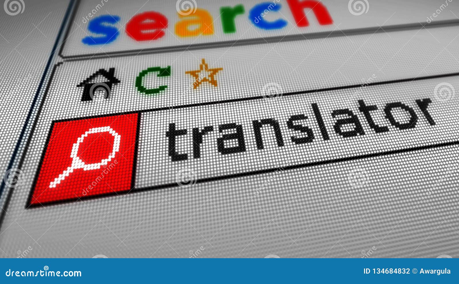 Searching Internet Translator Stock Illustration - Illustration of ...