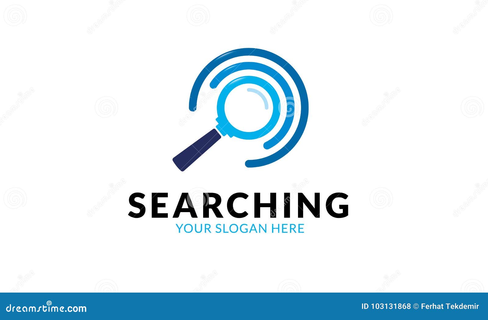 Searching logo template stock vector. Illustration of detector - 103131868