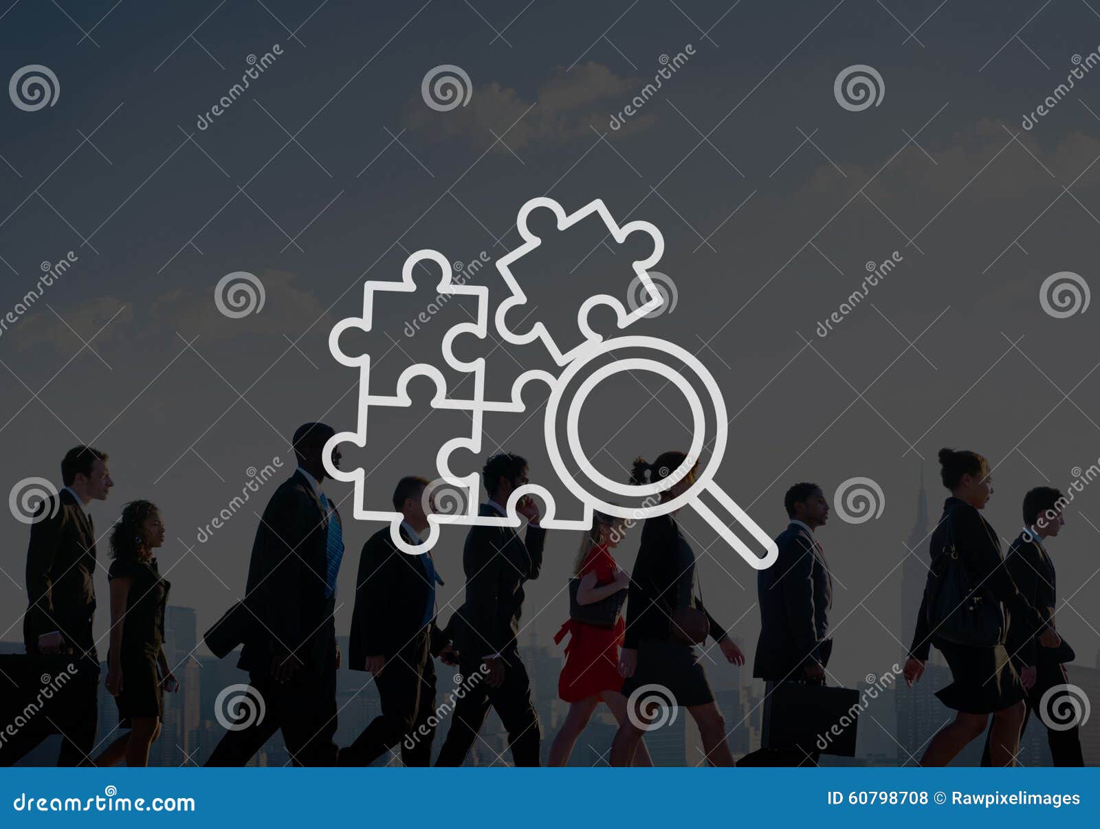 Searching Magnifying Glass Teamwork Concept Stock Photo - Image of ...