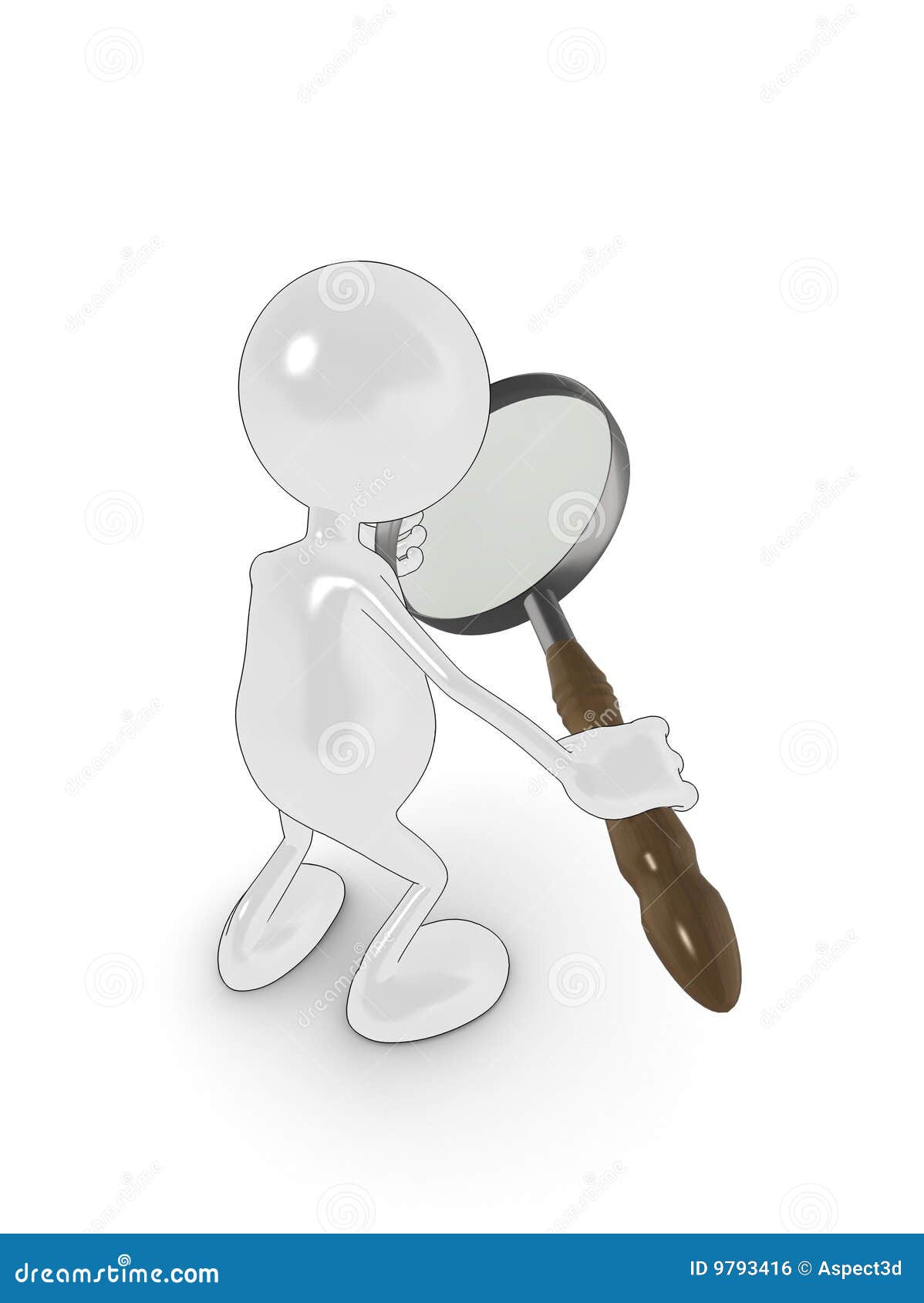 Searching man (back) stock illustration. Illustration of idea - 9793416