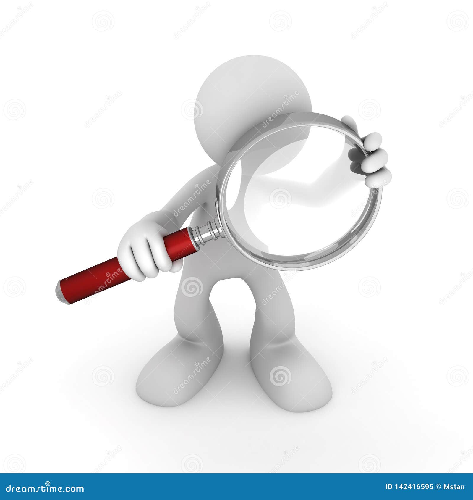 Searching Man 3d Illustration Stock Illustration - Illustration of ...