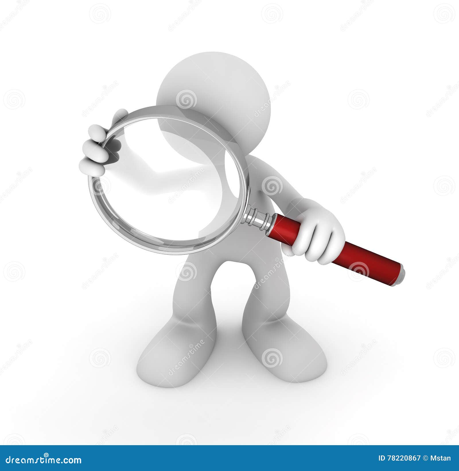 Searching Man 3d Illustration Stock Illustration - Illustration of ...