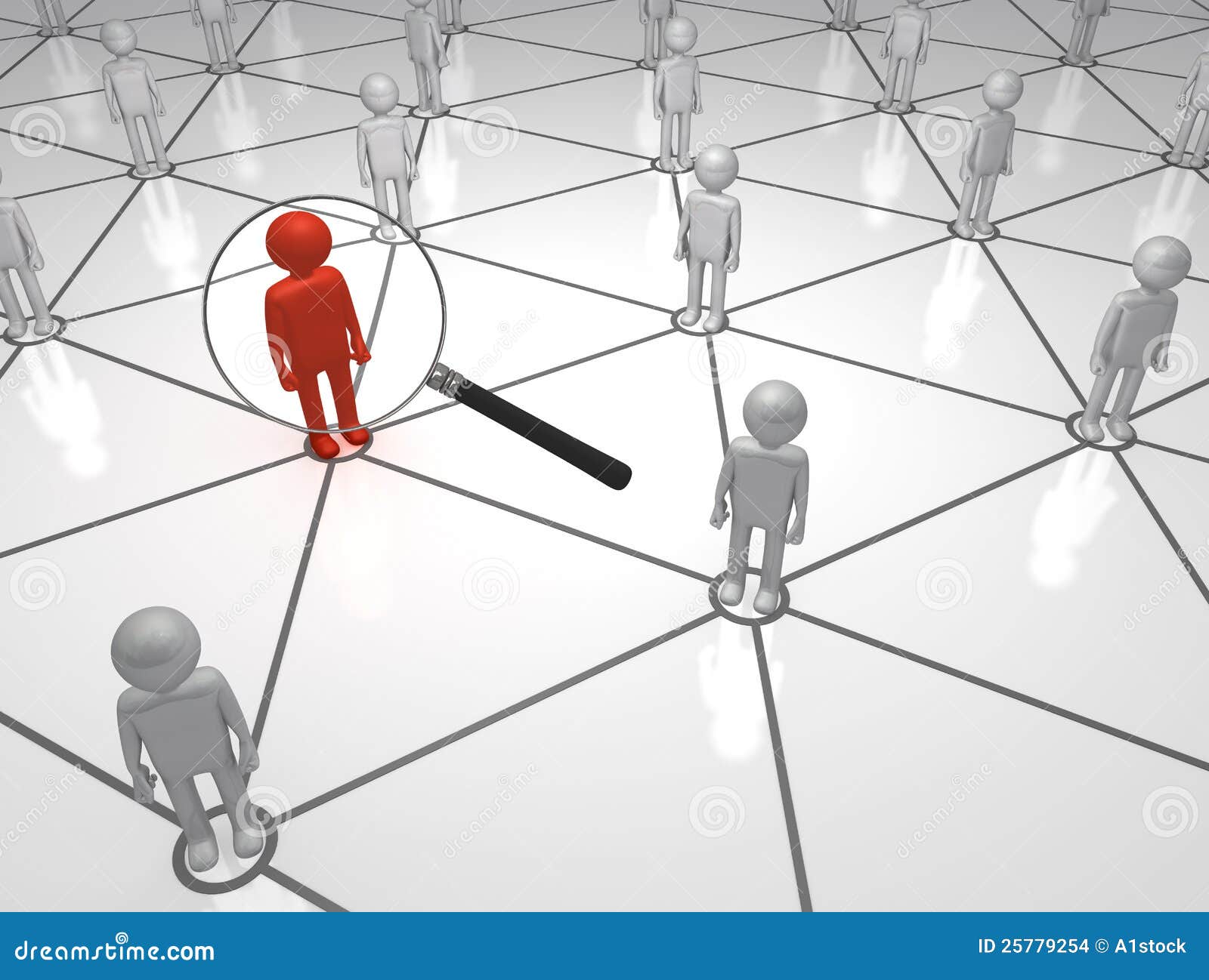 Searching Man on the Network Stock Illustration - Illustration of ...