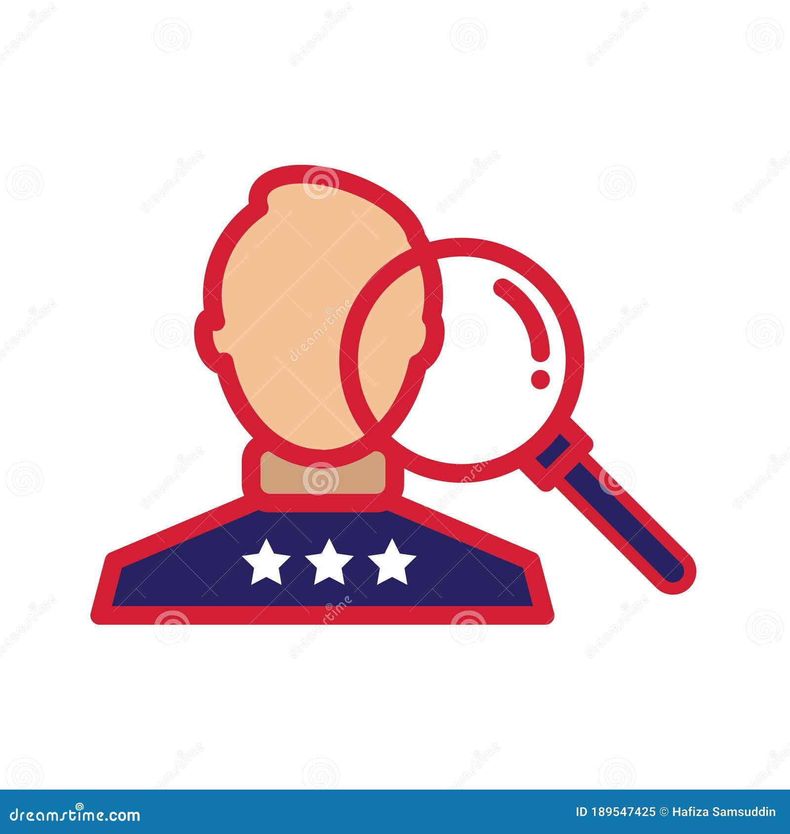 Searching a Man. Vector Illustration Decorative Design Stock Vector ...