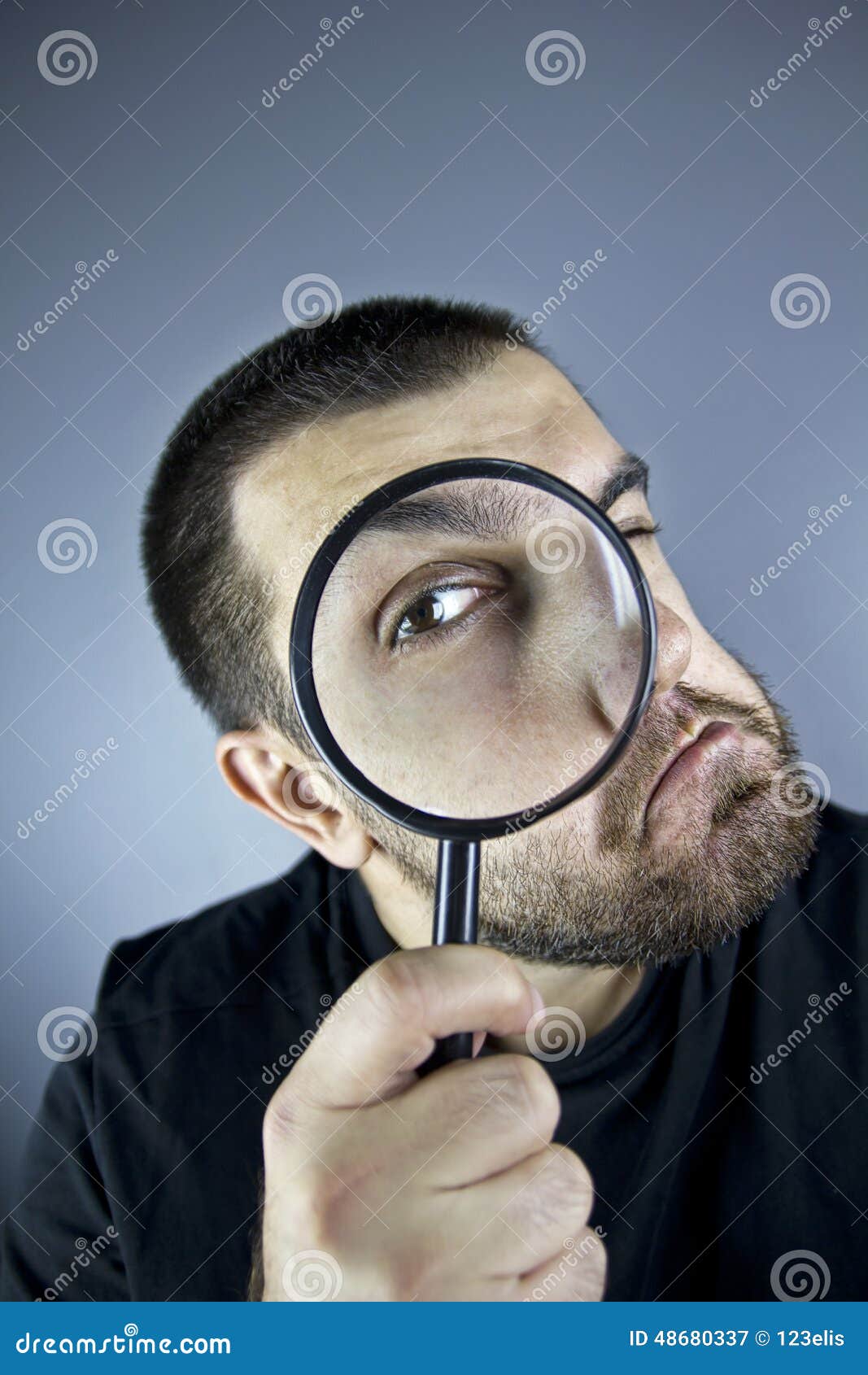 Searching Man stock image. Image of dark, control, watch - 48680337