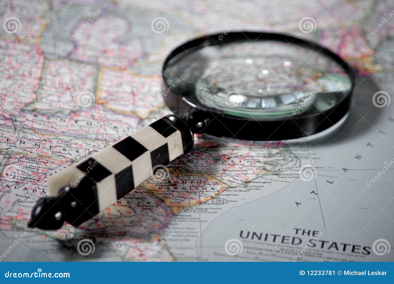 Searching on a map stock image. Image of navigate, explore - 12233781