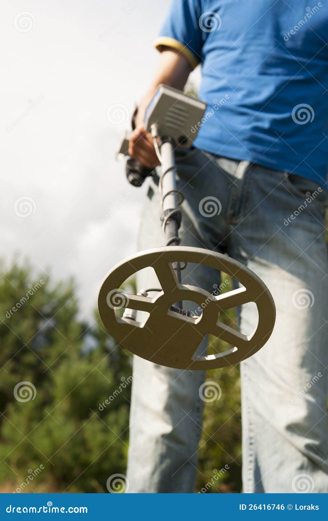 Searching with Metal Detector. Stock Photo - Image of dangerous ...