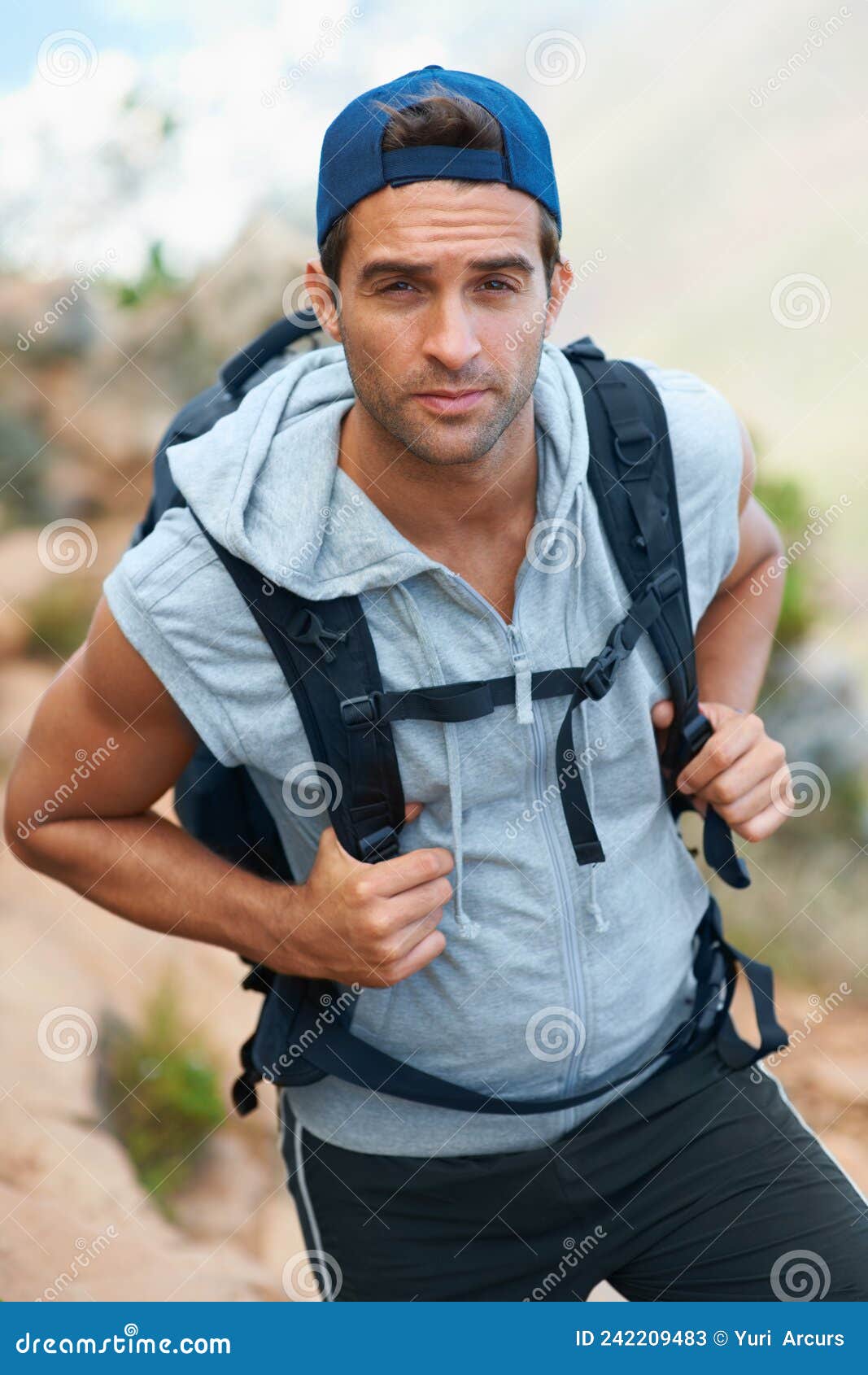 Always Searching for a New Adventure.... Young Hiker Wearing a Backpack ...