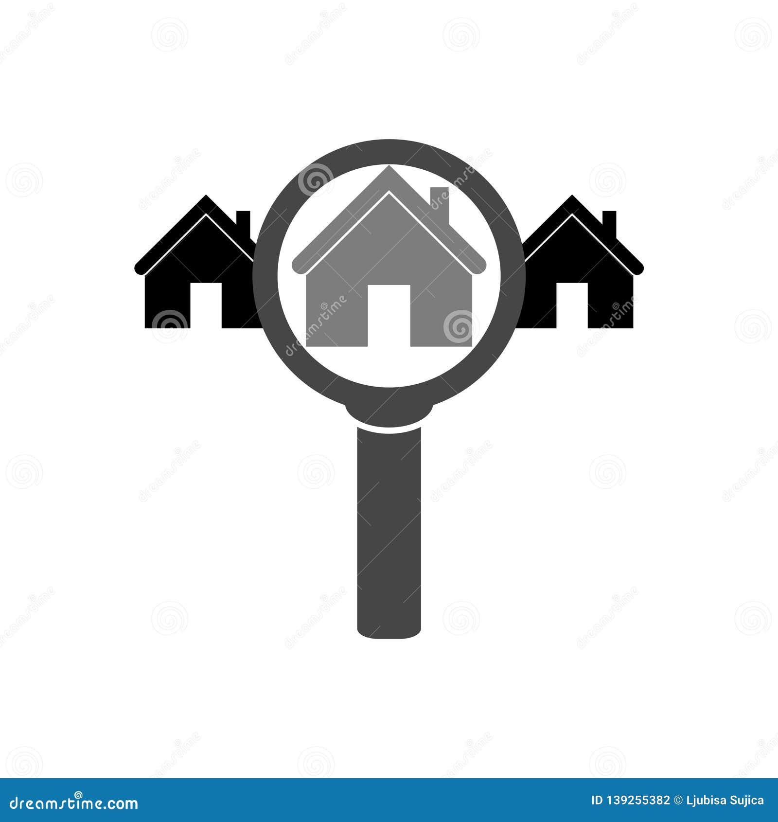 Searching for a New Home Icon Stock Vector - Illustration of dwelling ...