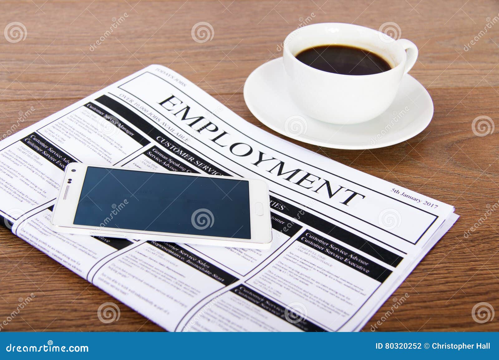 Searching for a New Job or Employment Stock Photo - Image of company ...