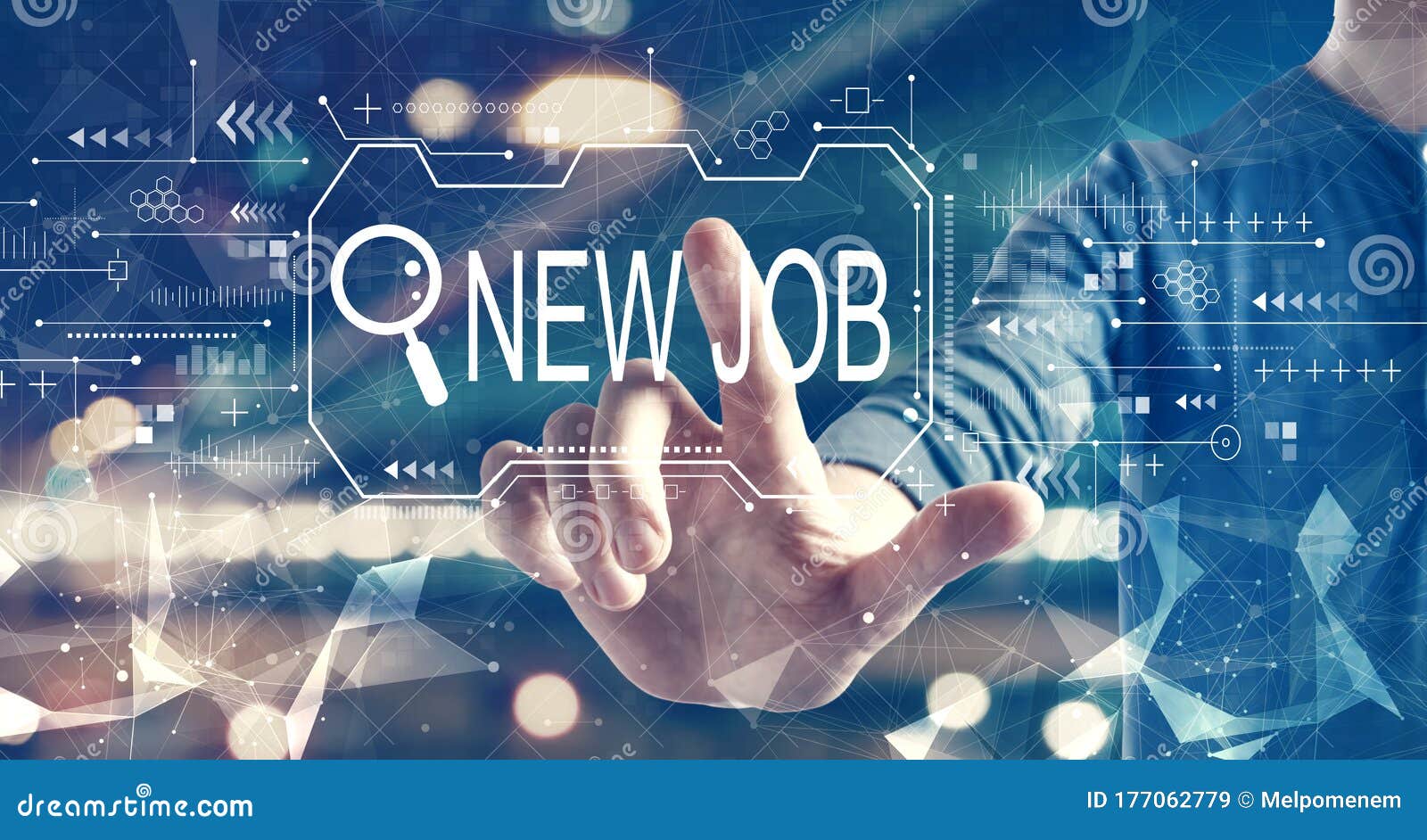 Searching New Job Theme with a Man on City Background Stock Image ... Searching New Job Theme with a Man on City Background Stock Image ...