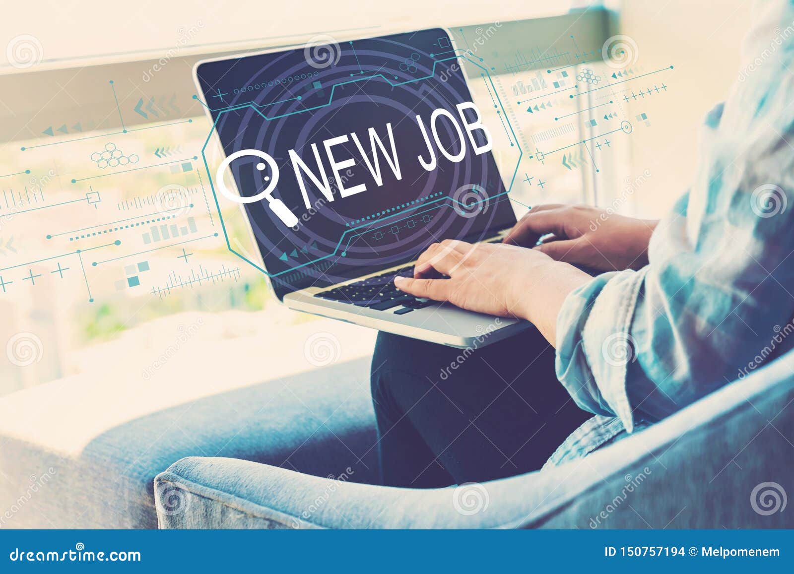 Searching New Job Theme with Woman Using Laptop Stock Photo - Image of ... Searching New Job Theme with Woman Using Laptop Stock Photo - Image of ...