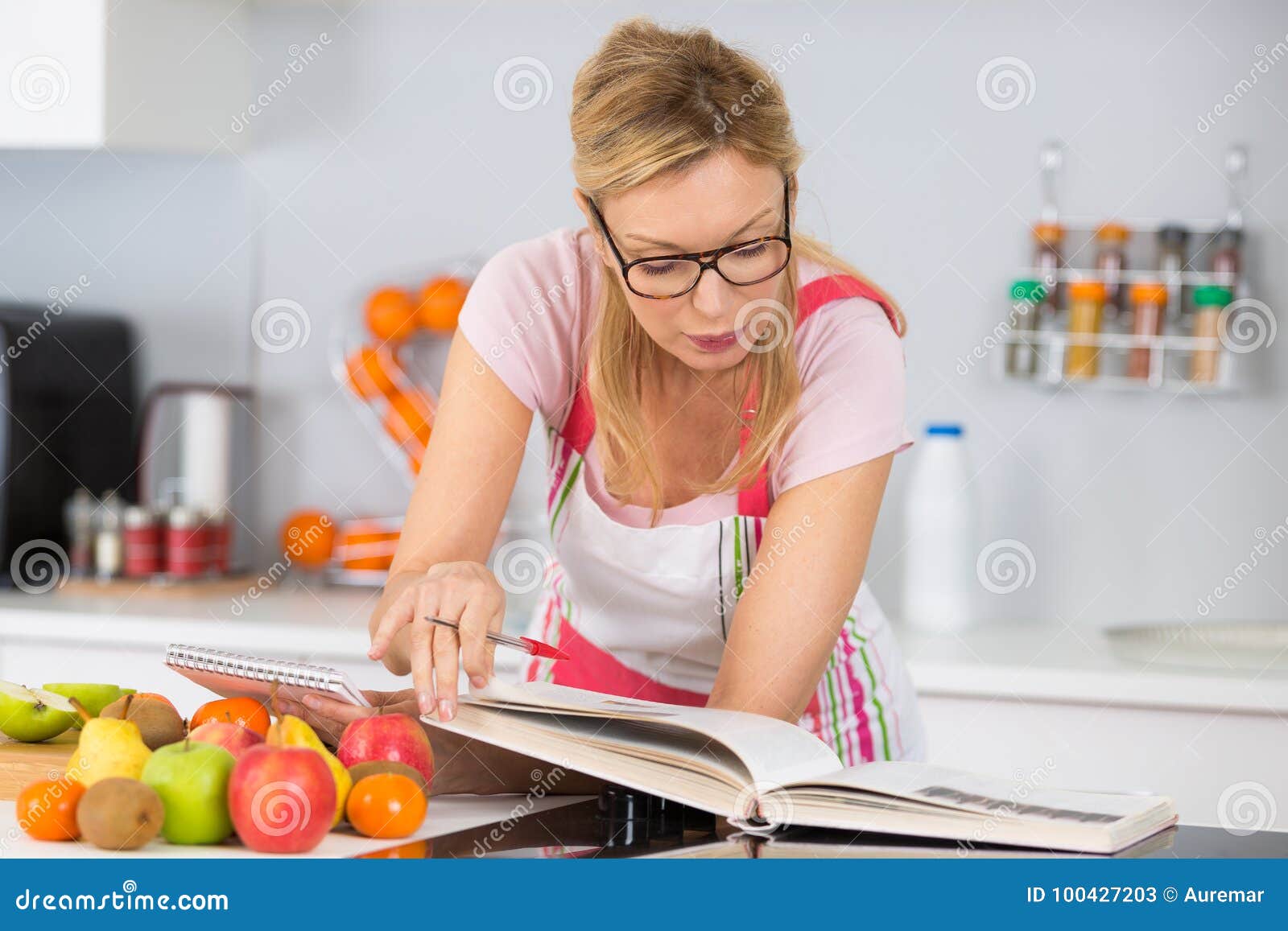 Searching for new recipe stock image. Image of taste - 100427203