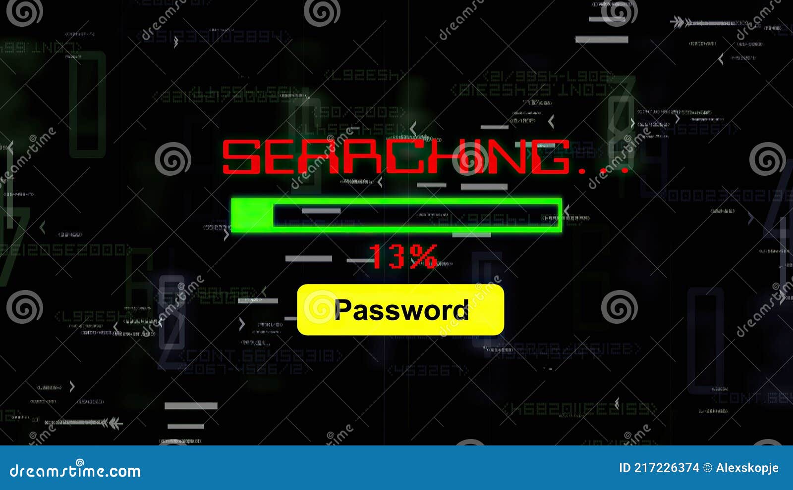 Searching for Password Online Progress Bar Stock Illustration ...
