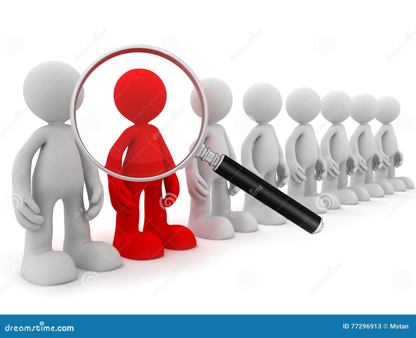 Searching Person Isolated 3d Illustration Stock Illustration ...