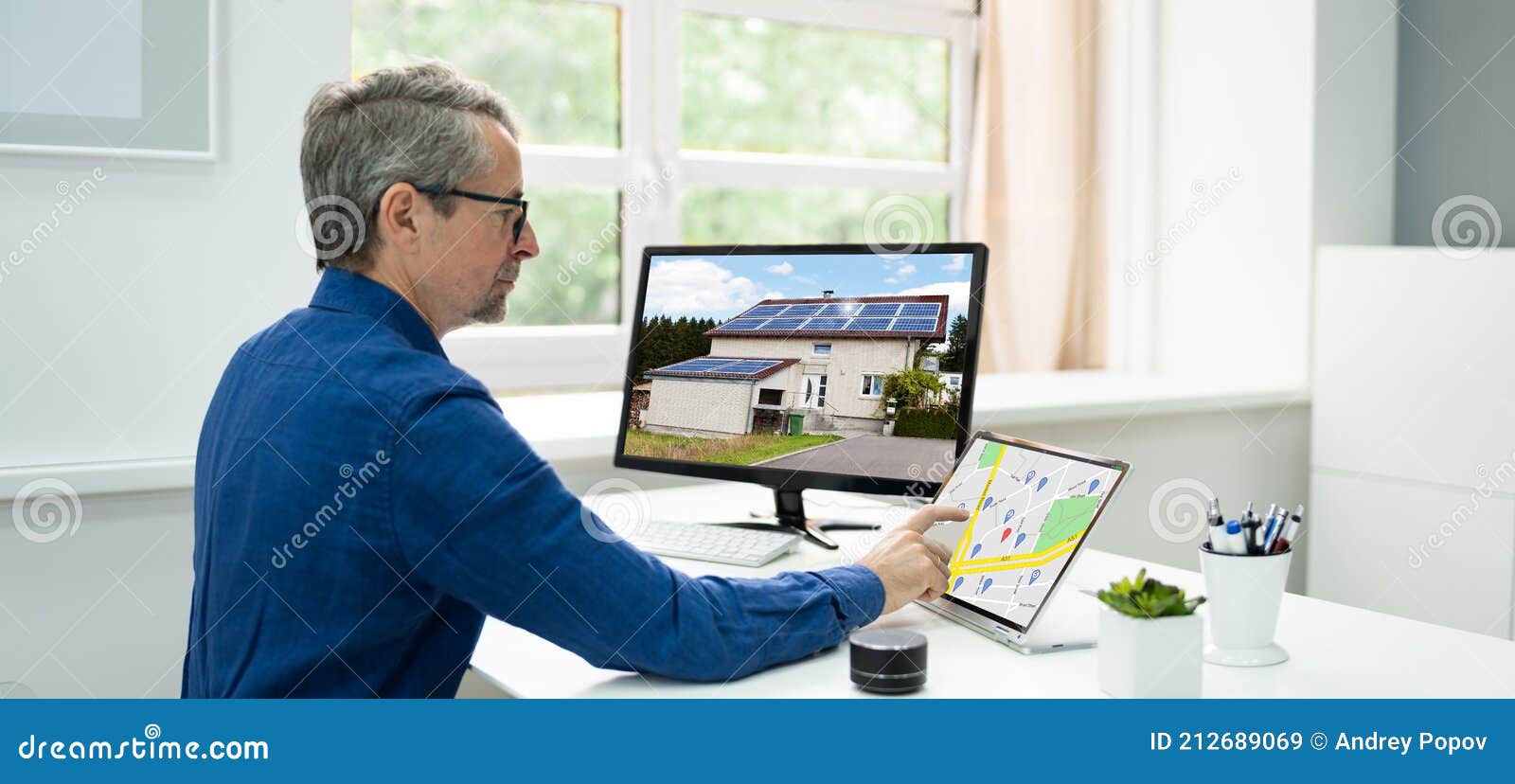 Searching Real Estate Apartment or Home Stock Image - Image of search ...