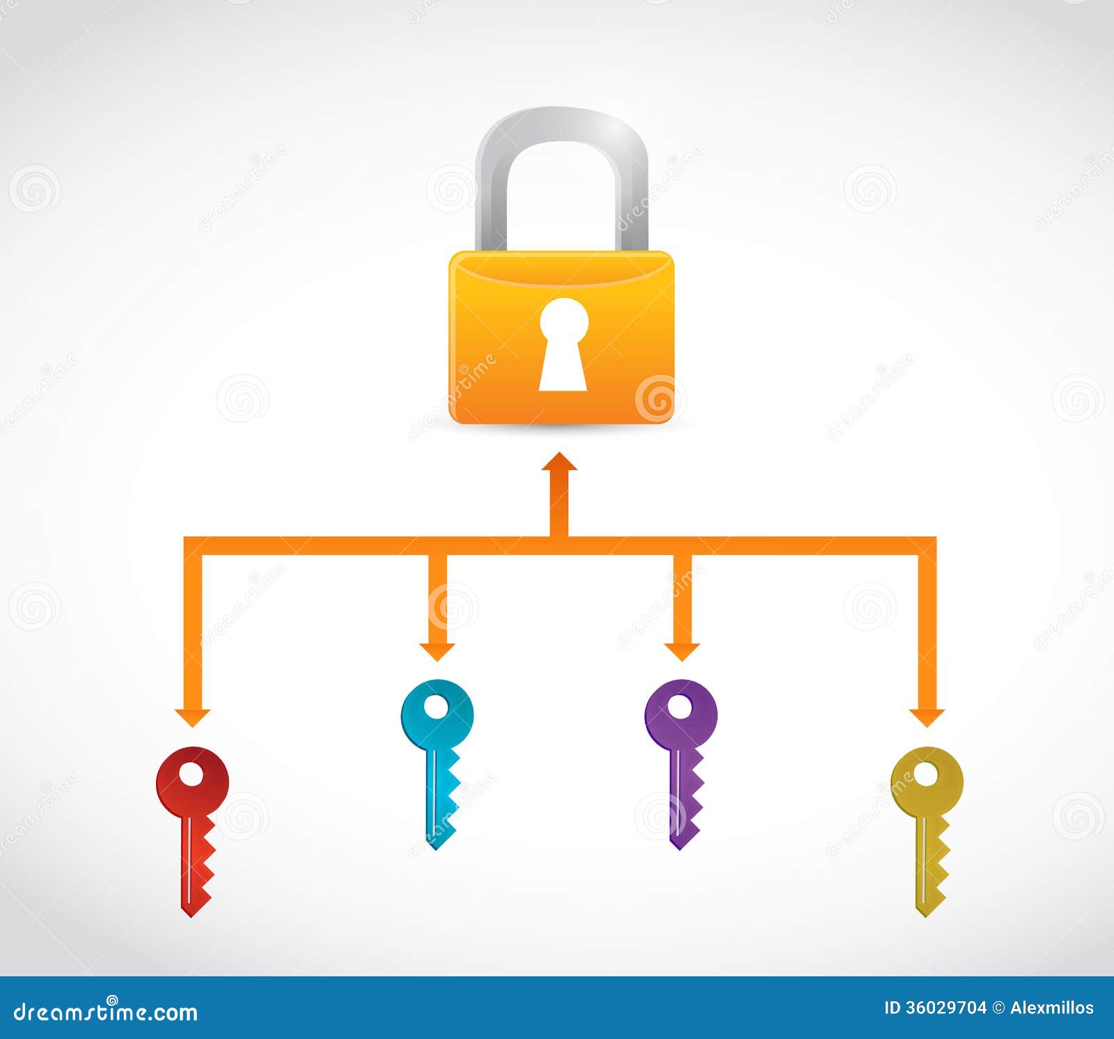 Searching for the Right Key. Concept Illustration Stock Illustration ...