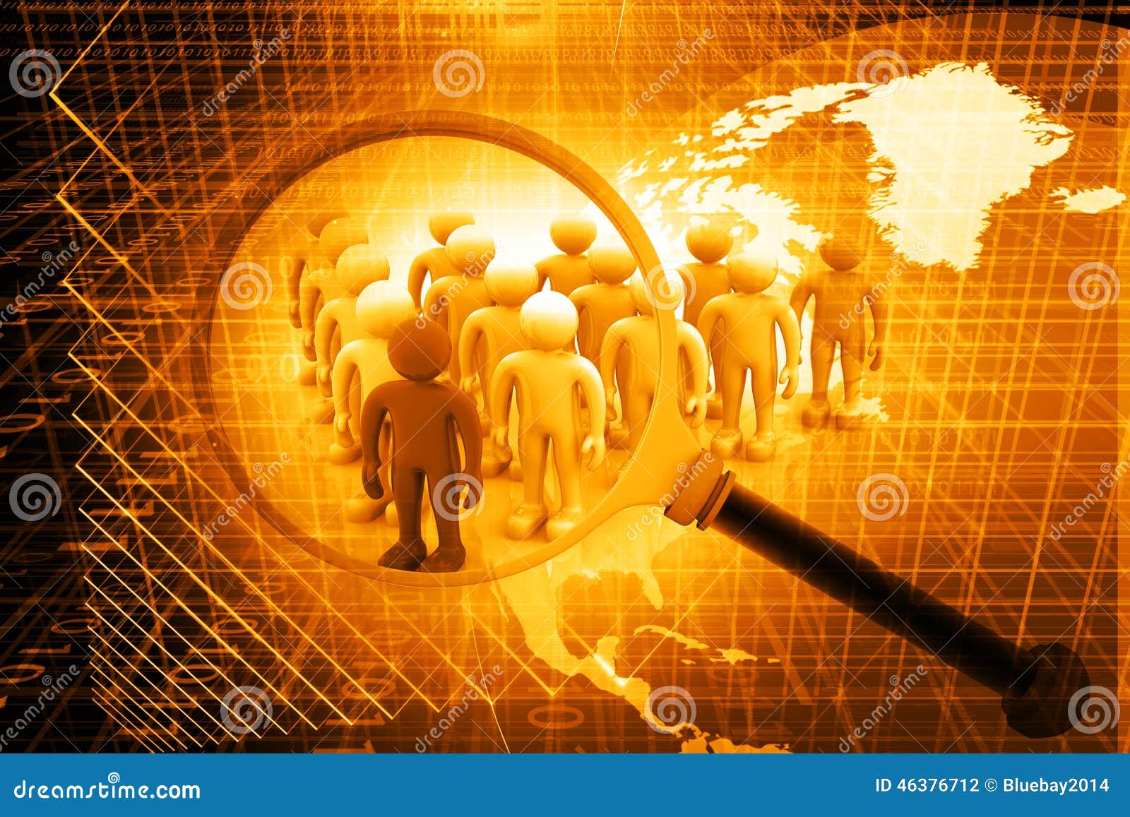 Searching for the Right Person Stock Illustration - Illustration of ...