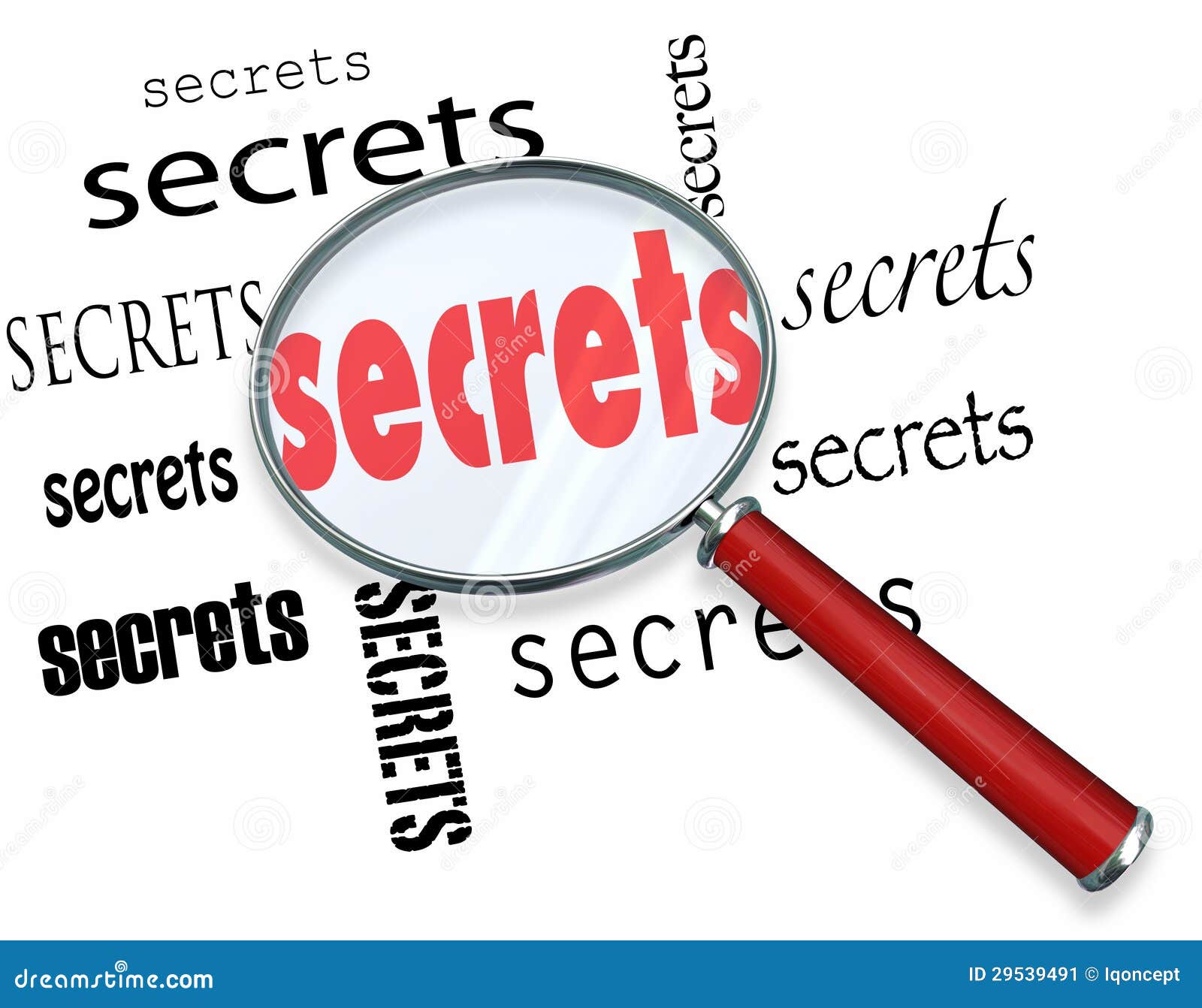 Searching for Secrets - Magnifying Glass Finds Clues Stock Illustration ...