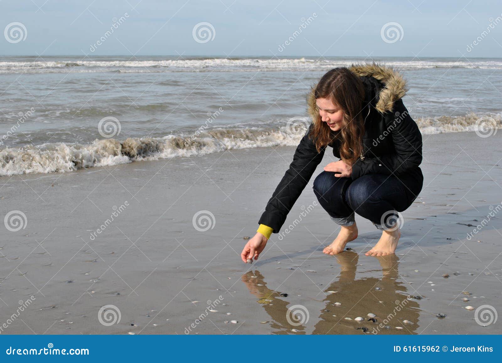 Searching for shells stock photo. Image of barefoot, finding - 61615962