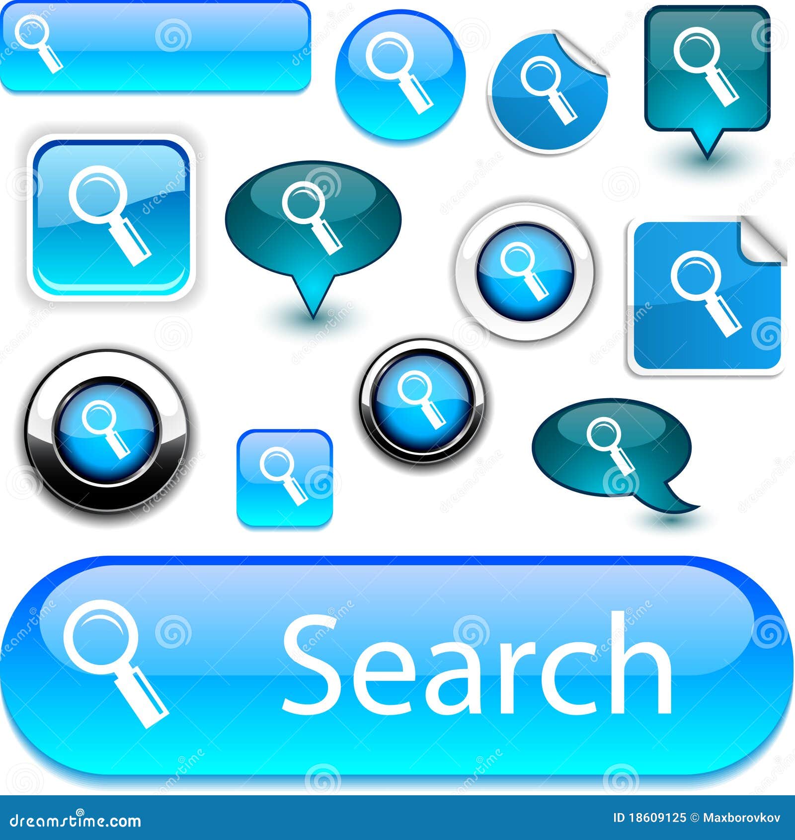 Searching signs. stock vector. Illustration of rectangle - 18609125