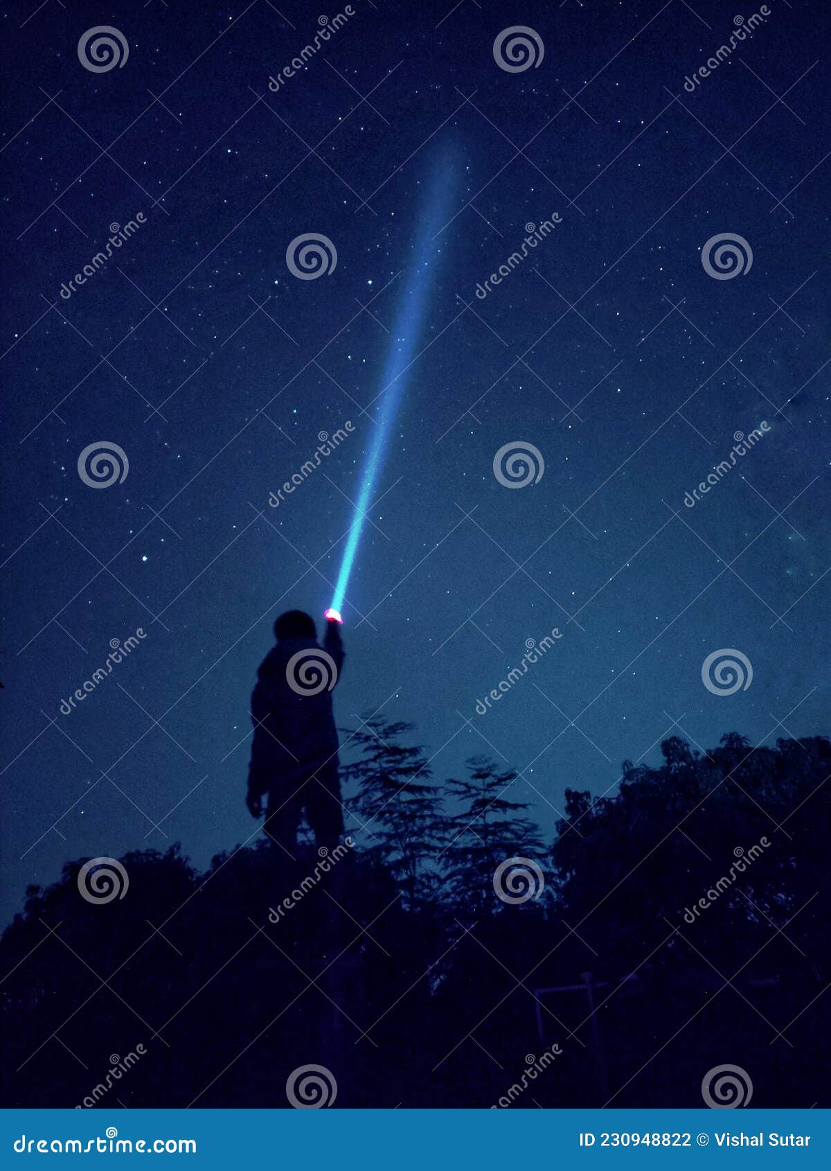 Searching for the sky stock photo. Image of flashlight - 230948822