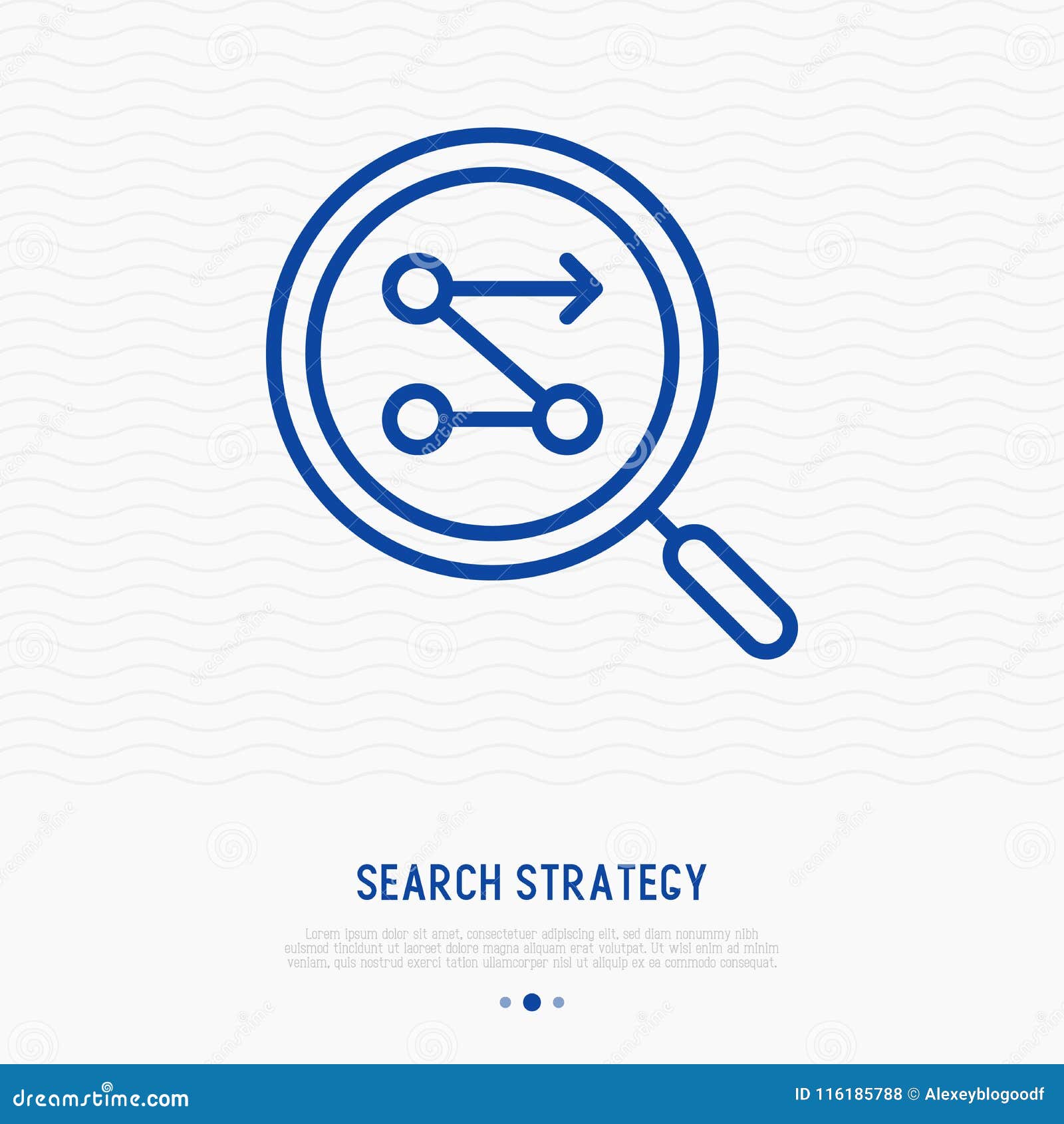 Searching Strategy Thin Line Icon Stock Vector - Illustration of ...